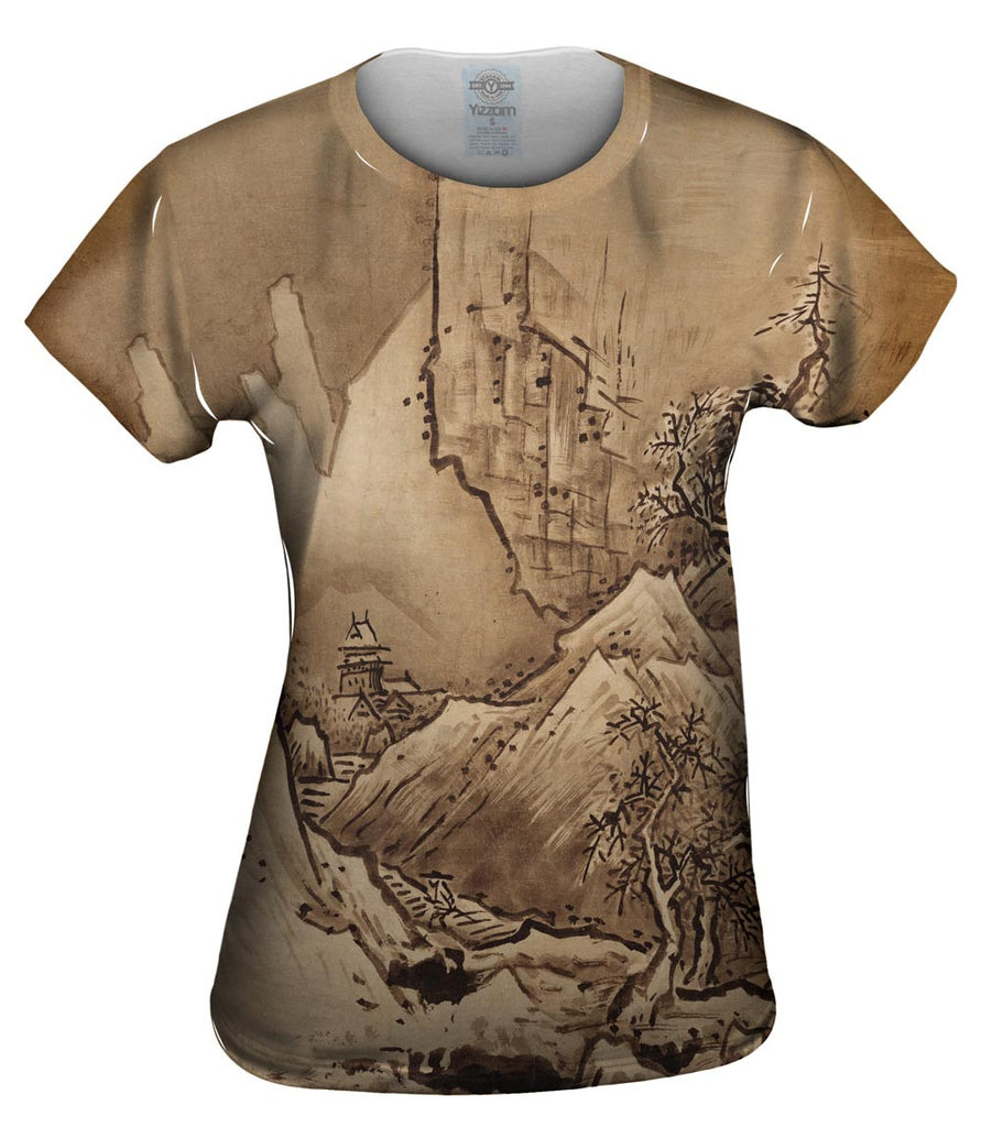 Sesshu Toyo - "Winter Landscape" (1486) Womens Top | Yizzam