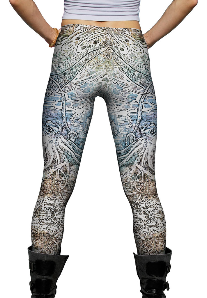 Louis Rhead - "Mermaid Octopus" Womens Leggings | Yizzam