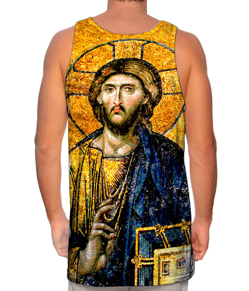 "Christian Orthodox Jesus Gold Hagia Sophia" Mens Tank Top | Yizzam