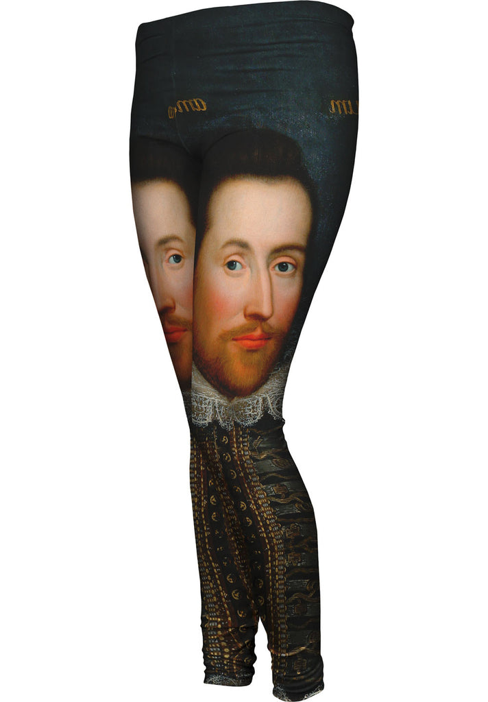 Cobbe - "Portrait Of William Shakespeare" (1610) Womens Leggings | Yizzam