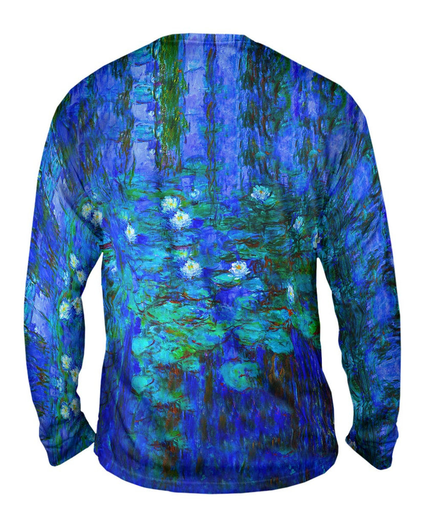Claude Monet - "Blue Water Lilies" (1916) Mens Long Sleeve | Yizzam