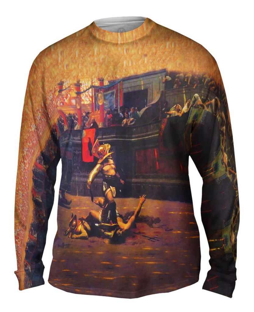 Jean-Leon Gerome - "Pollice Verso" (1852) Mens Long Sleeve | Yizzam
