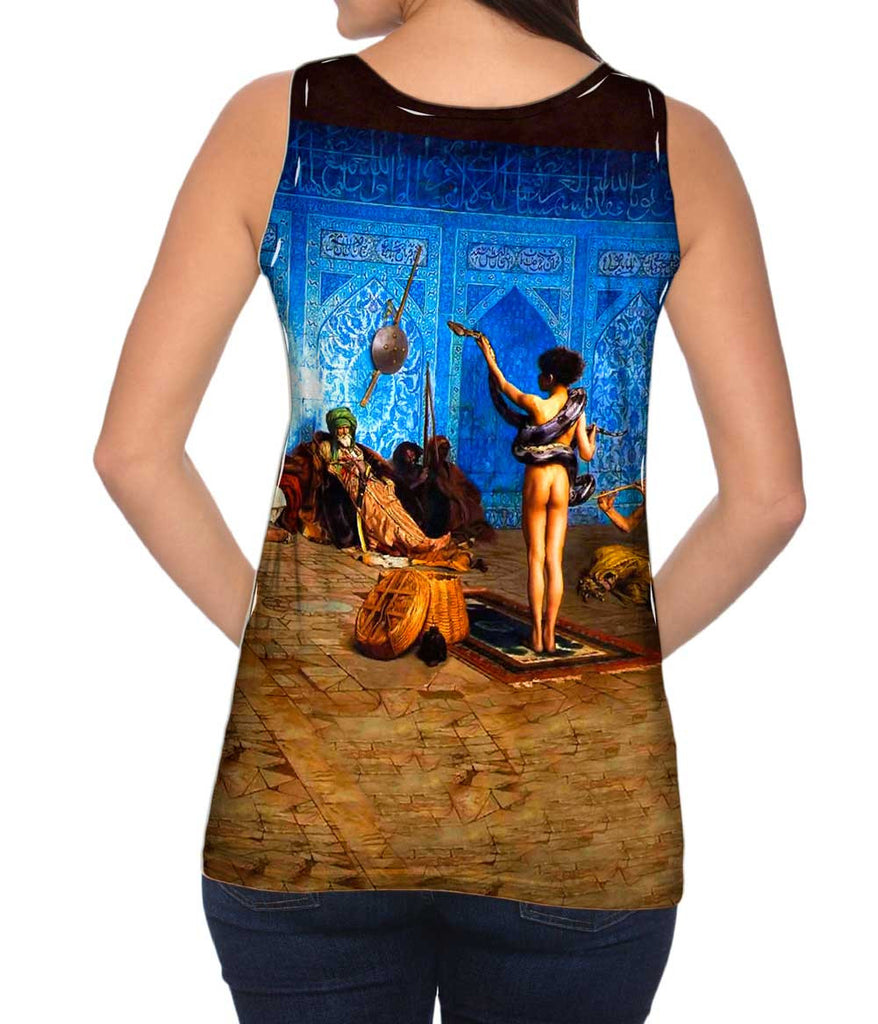 Jean-Leon Gerome - "Snake Charmer" (1870) Womens Tank Top | Yizzam