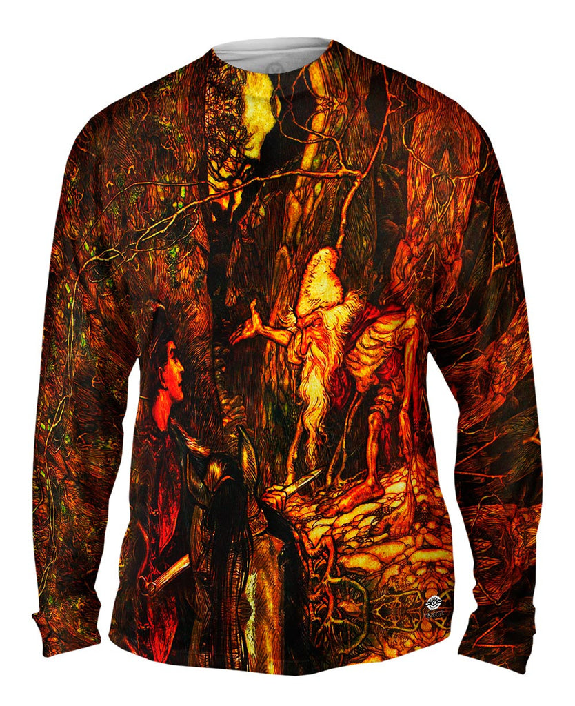 Arthur Rackham - "The Knight And The Wise" (1911) Mens Long Sleeve | Yizzam