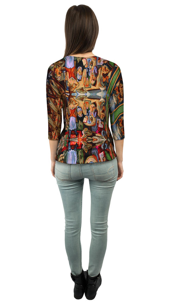 Max Beckmann - "Family Picture" (1920) Womens 3/4 Sleeve | Yizzam