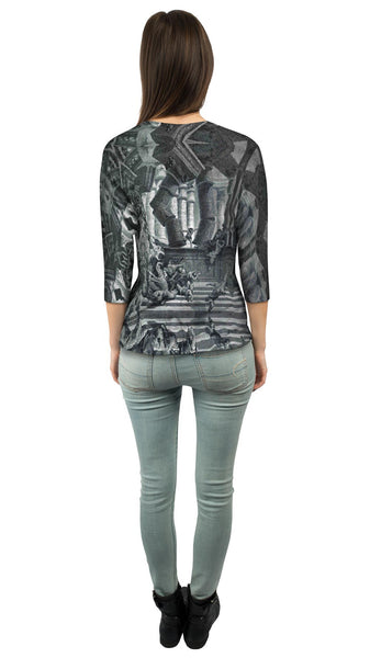 Gustave Dore - "Death Of Samson" (1866) Womens 3/4 Sleeve | Yizzam