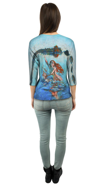 Akseli Gallen-Kallela - "Aino Myth, Triptych" (1891) Womens 3/4 Sleeve ...