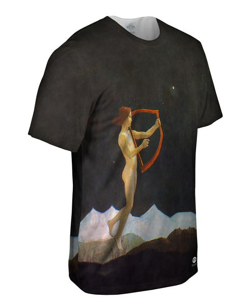 Sascha Schneider - "Moon Night" (1906) Mens T-Shirt | Yizzam