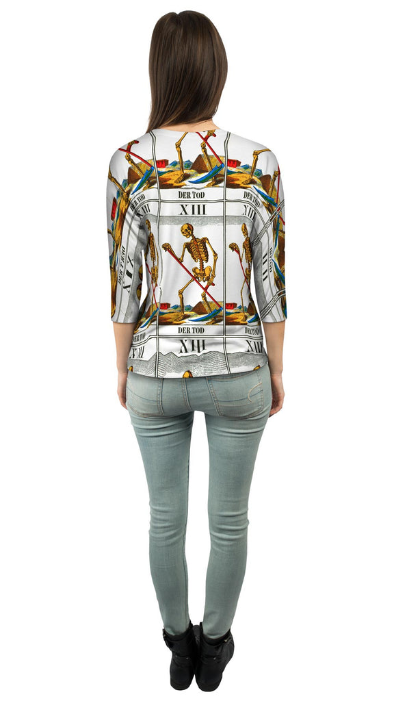 Johann Georg Rauch - "Tarot card Der Tod" (1831) Womens 3/4 Sleeve | Yizzam