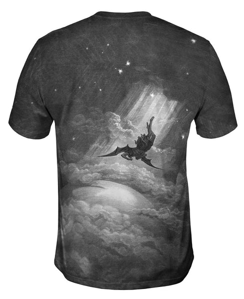 Gustave Dore - "Paradise Lost Fall to Earth" (1866) Mens T-Shirt | Yizzam