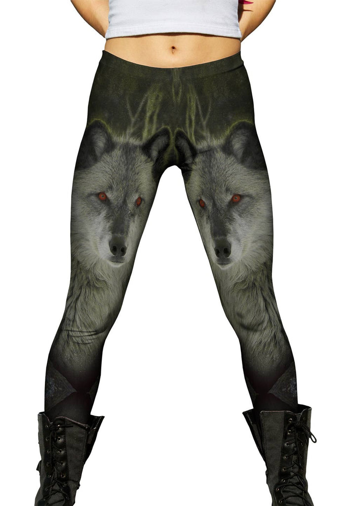 Tree Wolf Womens Leggings | Yizzam