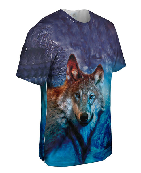 Grey Wolf Mens T-Shirt | Yizzam