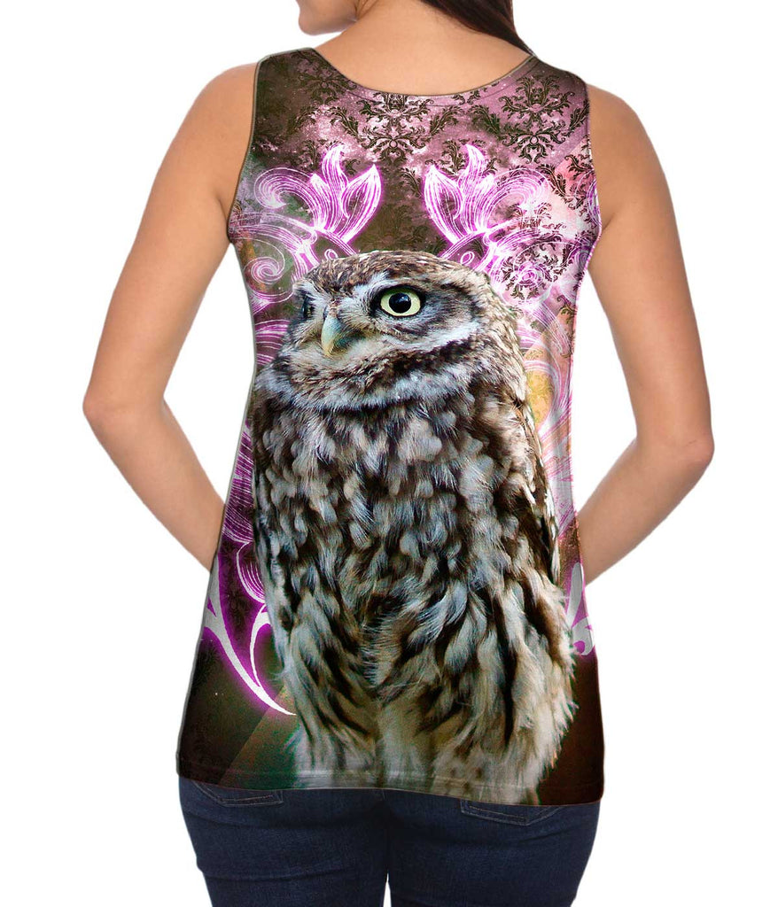 Flourish Owl Womens Tank Top | Yizzam