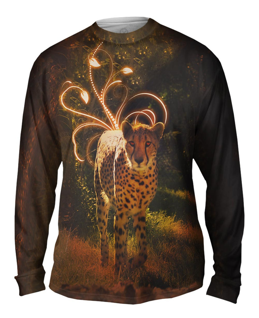 Curious Cheetah Mens Long Sleeve | Yizzam