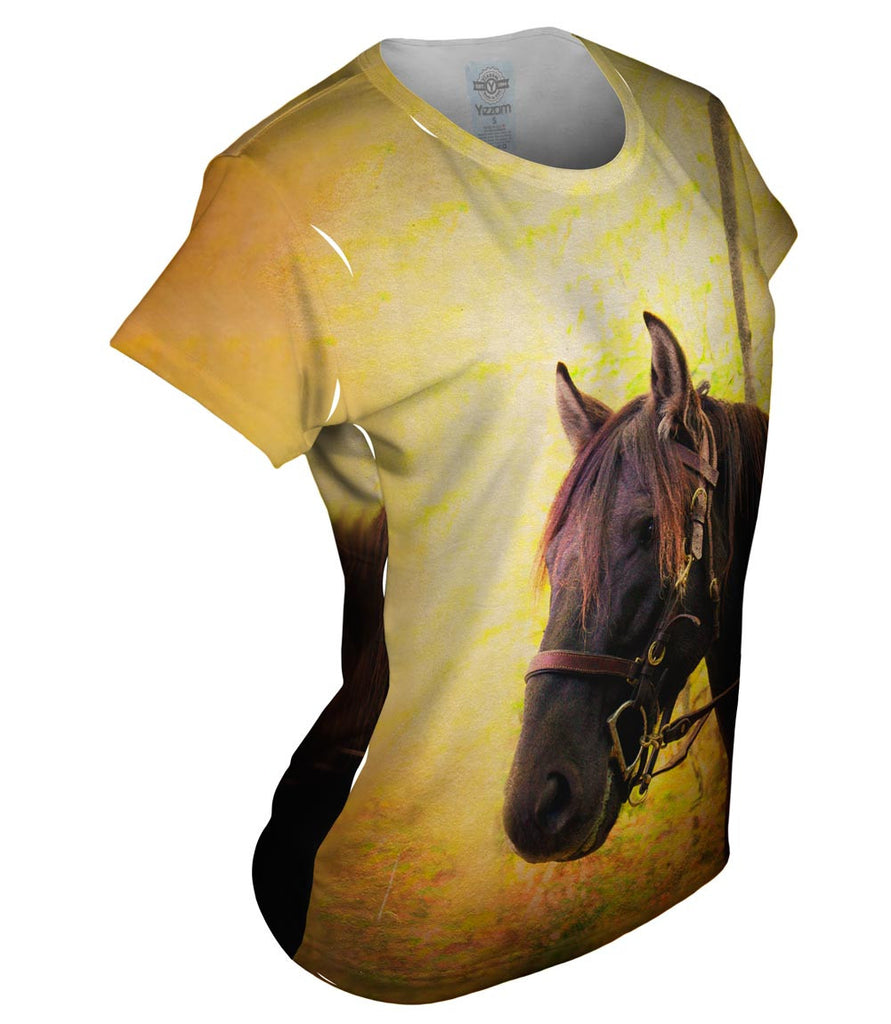Yellow Pride Horse Womens Top | Yizzam