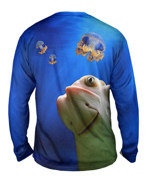 Stingray Jellyfish Underwater Mens Long Sleeve | Yizzam