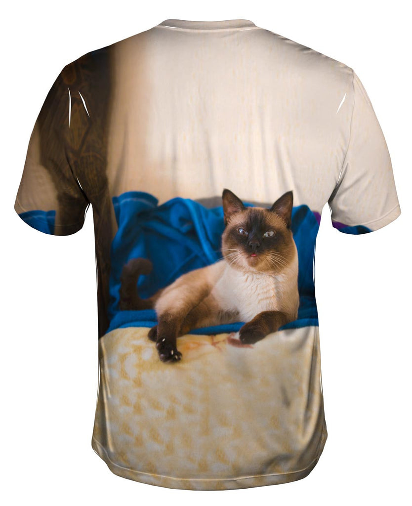 Comfy Cat Mens T-Shirt | Yizzam