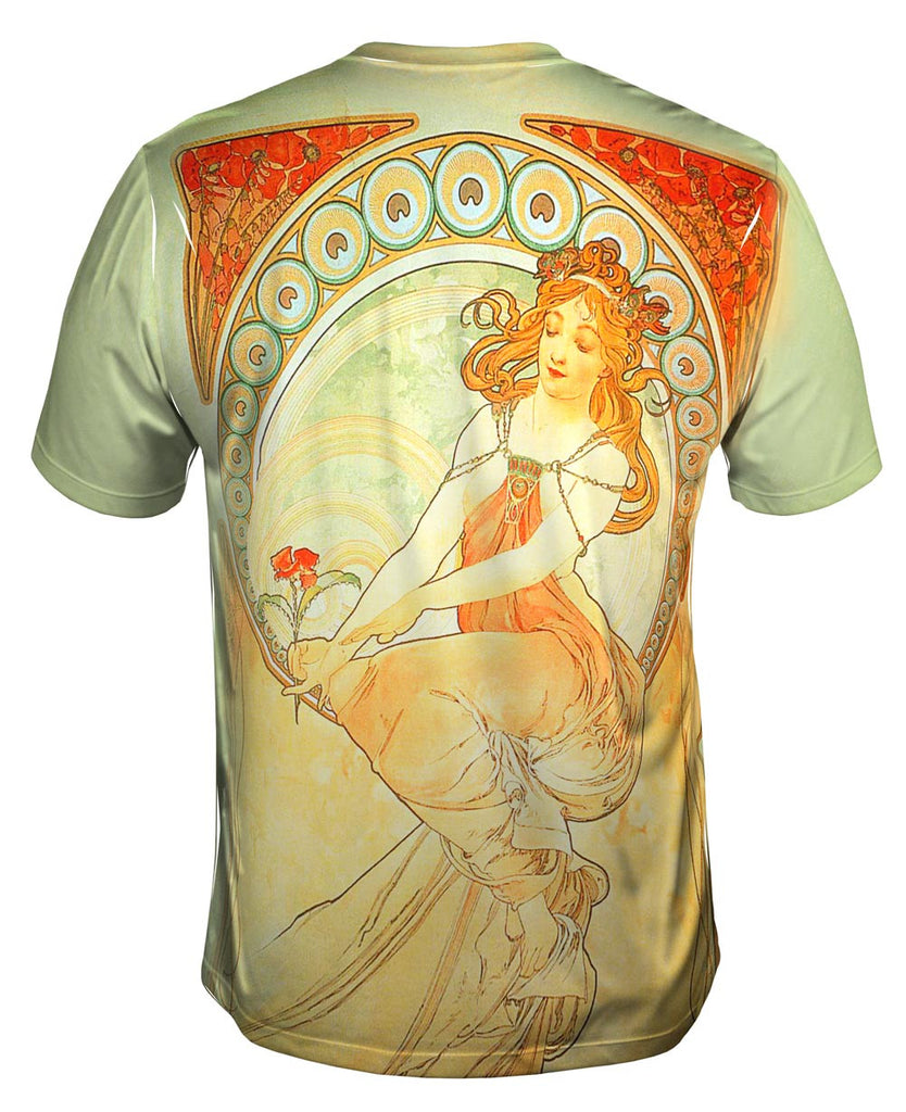 Alphonse Mucha - "The Arts Painting" (1898) Mens T-Shirt | Yizzam