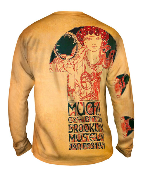 Alphonse Mucha-Poster for the Brooklyn Exhibition-1921 Mens Long Sleeve ...