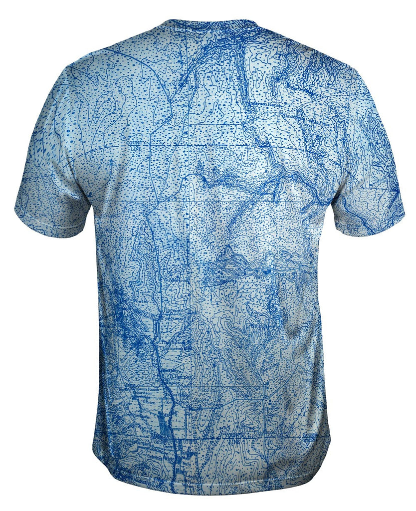 Topography Map Mens T-Shirt | Yizzam