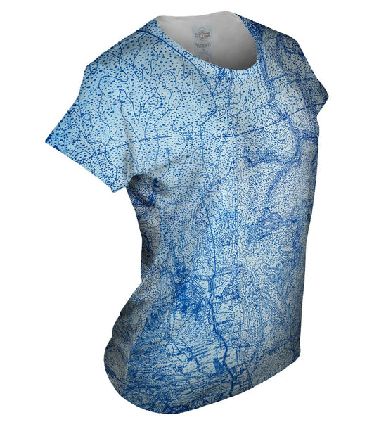 Topography Map Womens Top | Yizzam