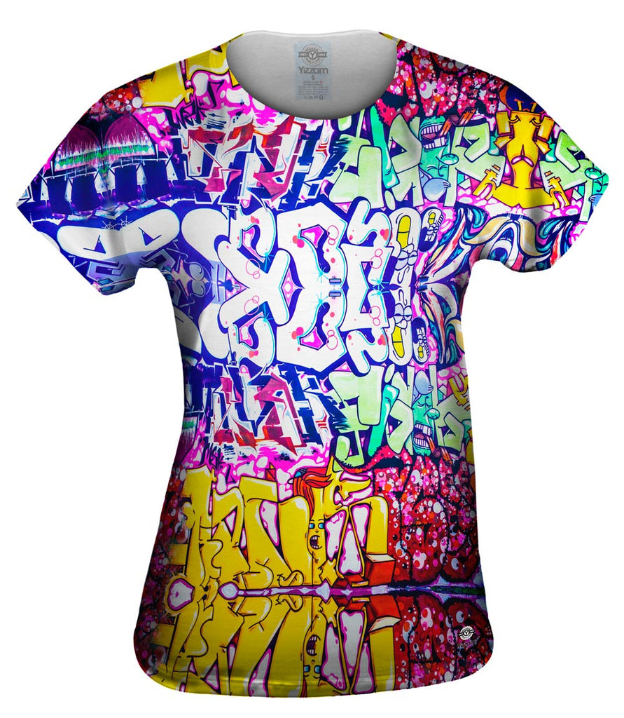 Miami Daze Word Splash Graffiti Art Basel Miami 2013 Womens Top | Yizzam