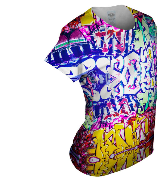 Miami Daze Word Splash Graffiti Art Basel Miami 2013 Womens Top | Yizzam
