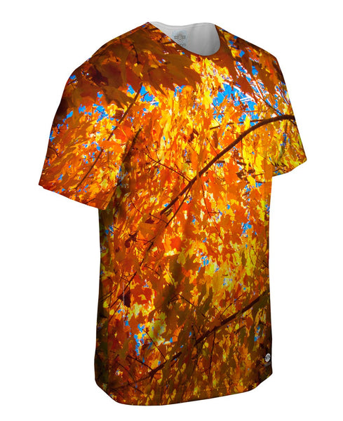 Pretty Maple Tree Turning Fall Colors Mens T-Shirt | Yizzam
