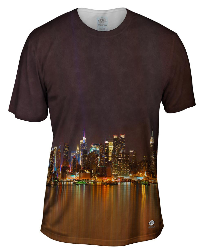 Manhattan New York Midtown Skyline Mens T-Shirt | Yizzam