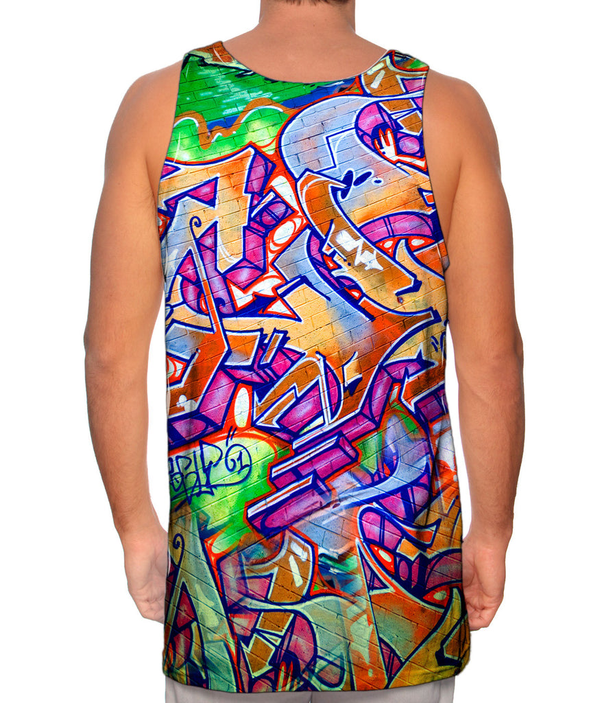 Graffiti Green Street Mens Tank Top | Yizzam