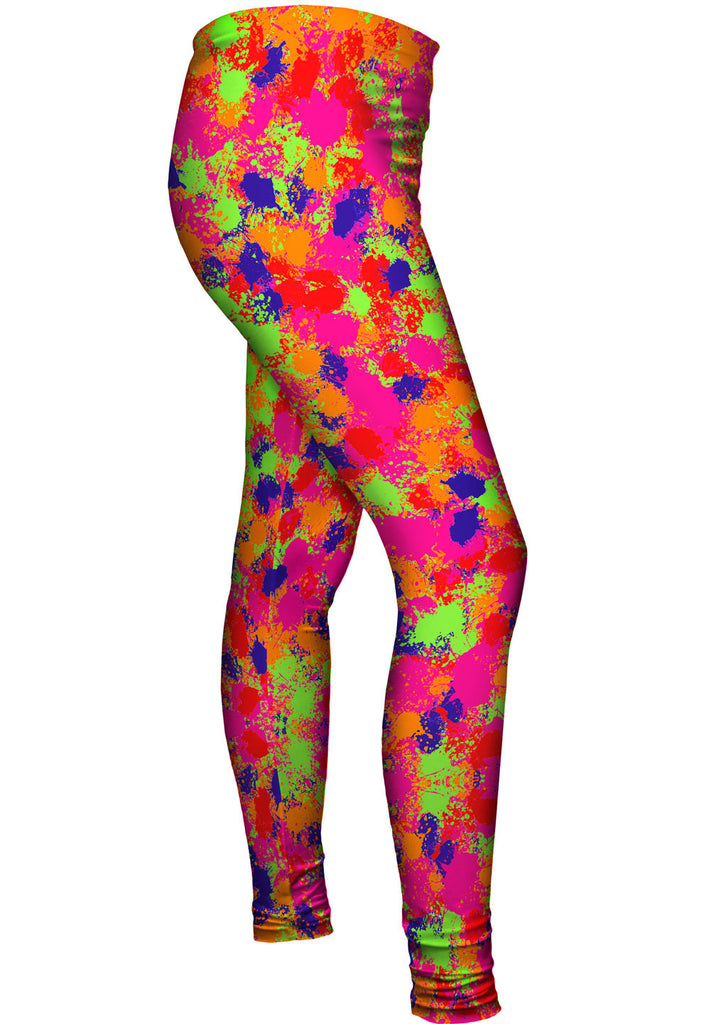 Paint Splatter Madness Womens Leggings | Yizzam