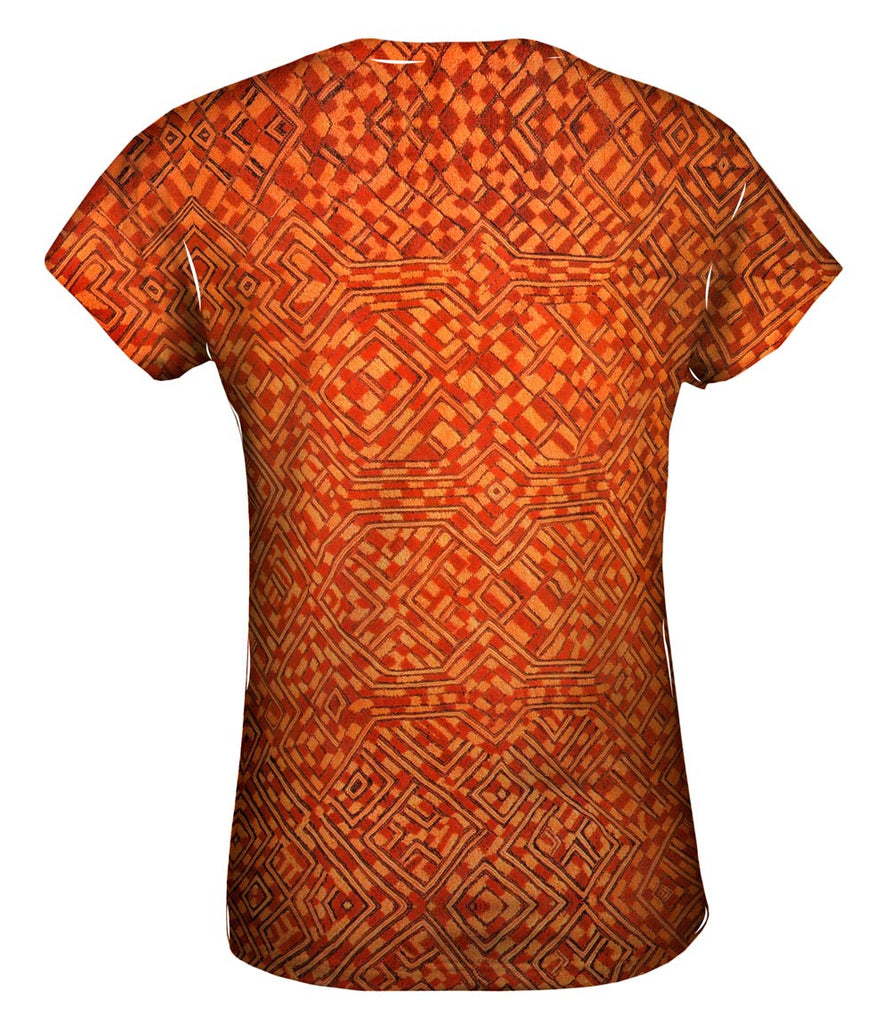 African Tribal Kuba Cloth Pattern Womens Top | Yizzam