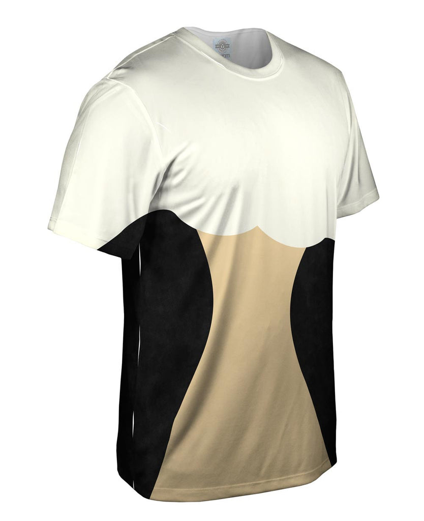 Optical Illusion Slender Contour Mens T-Shirt | Yizzam