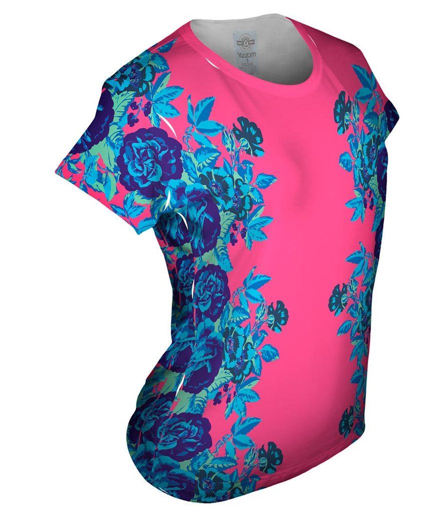 Floral Print Pink Womens Top | Yizzam
