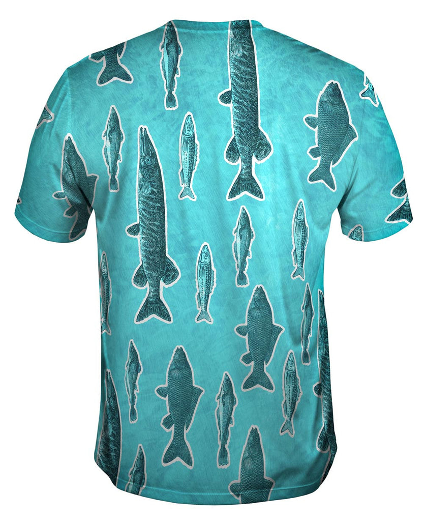 Dapper Green Fish Mens T-Shirt | Yizzam