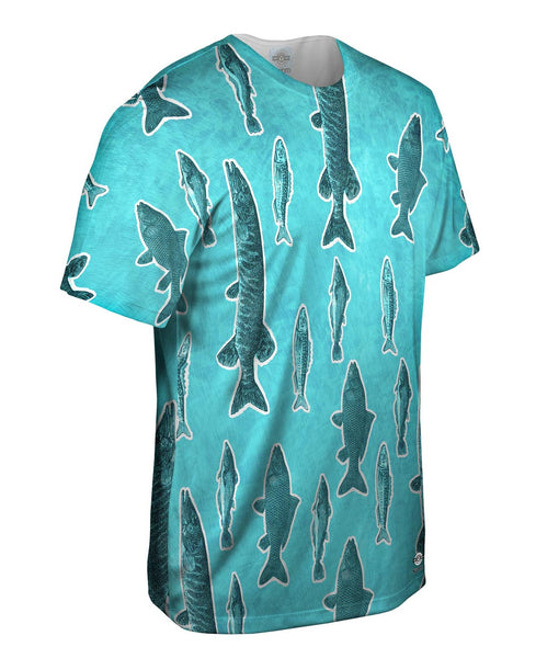 Dapper Green Fish Mens T-Shirt | Yizzam